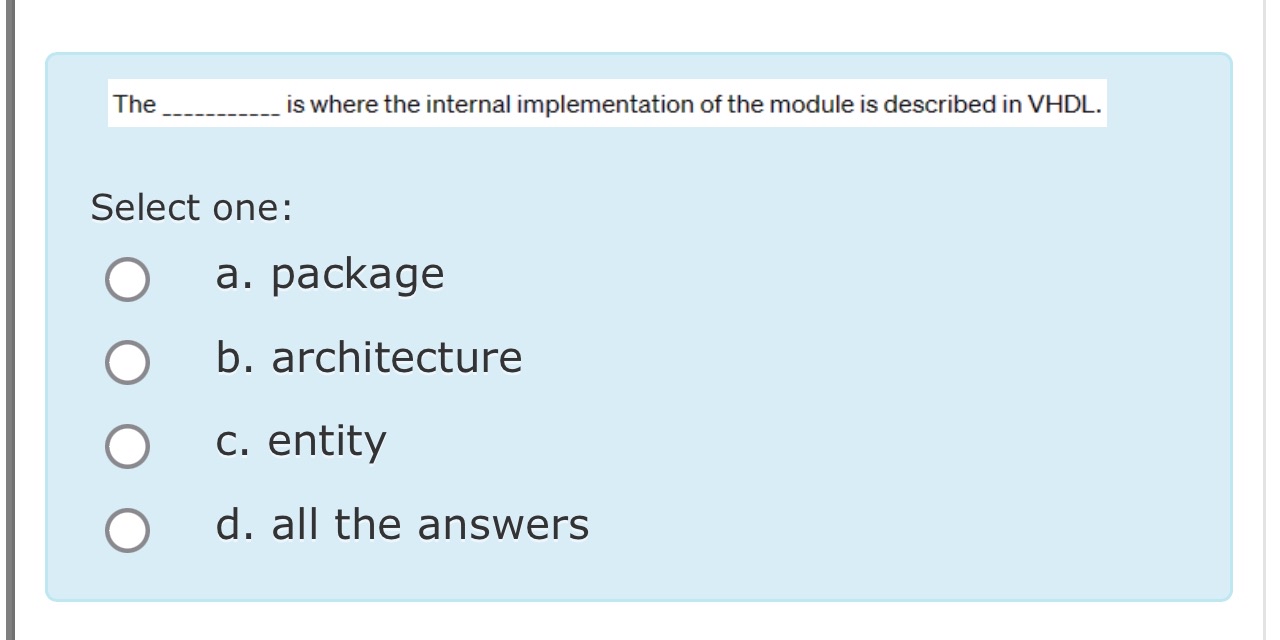 Solved Theis where the internal implementation of the module | Chegg.com