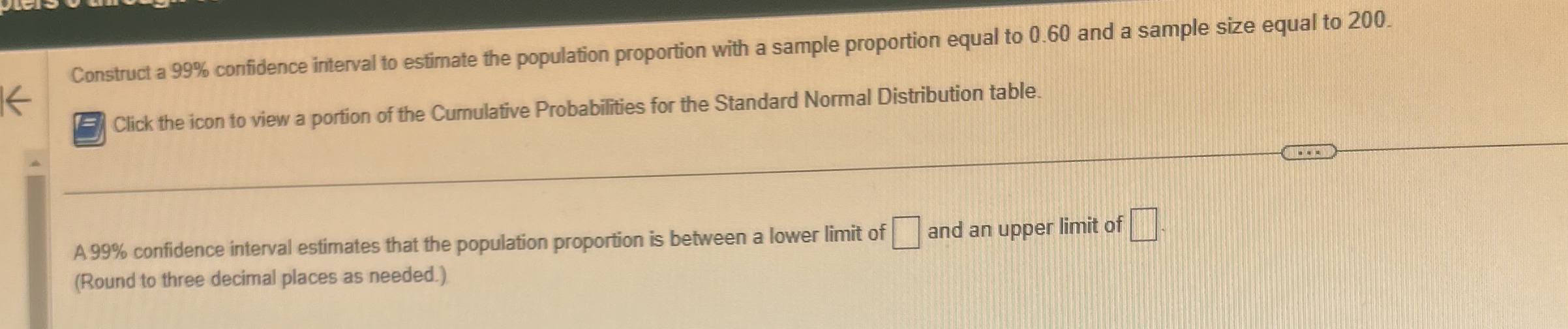 Solved Construct a 99% ﻿confidence interval to estimate the | Chegg.com
