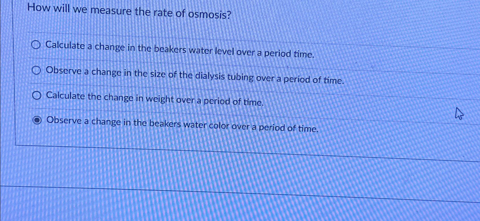 Solved How will we measure the rate of osmosis?Calculate a | Chegg.com