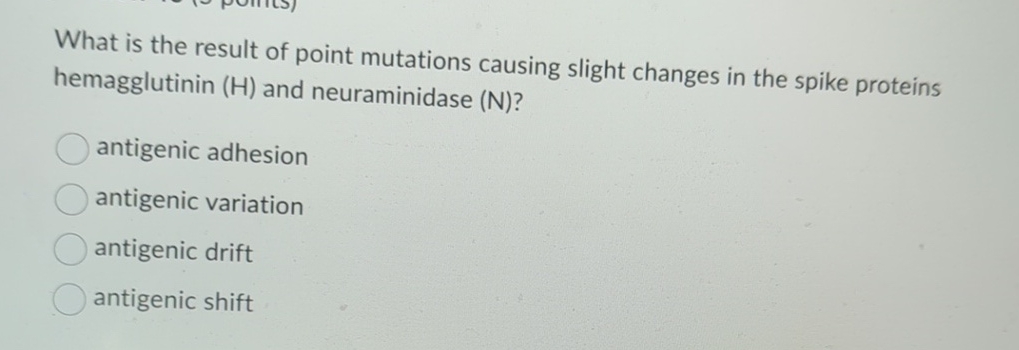 Solved What is the result of point mutations causing slight | Chegg.com