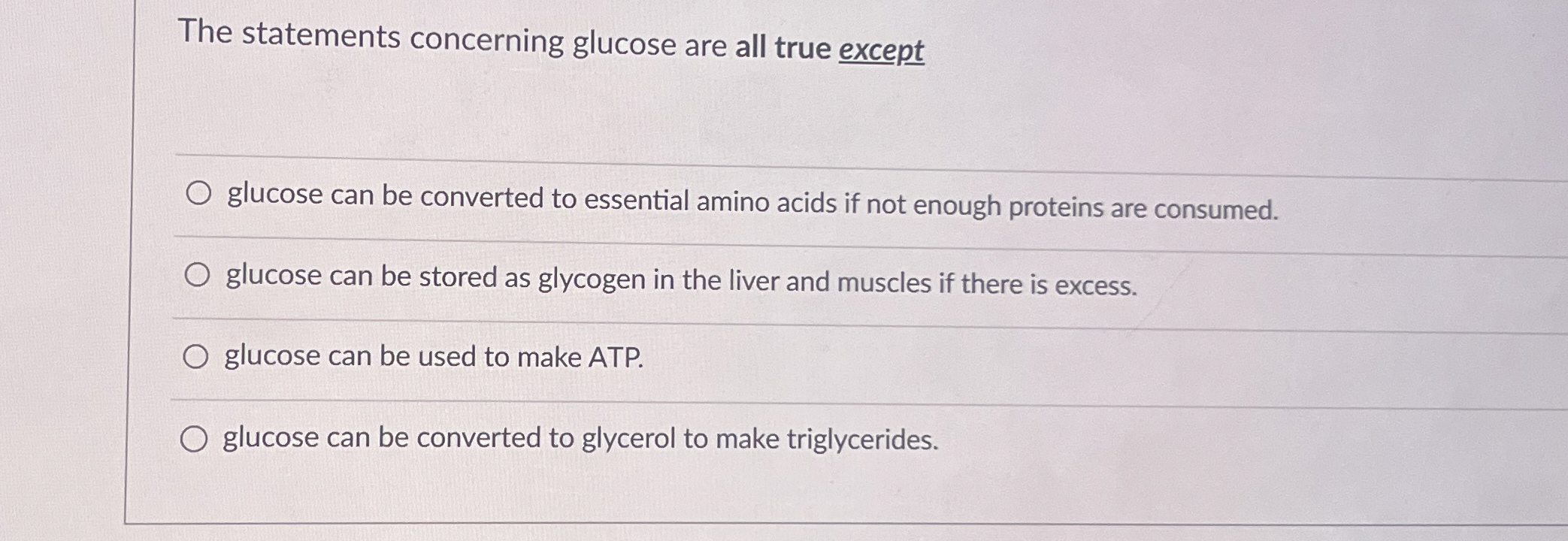 Solved The statements concerning glucose are all true | Chegg.com