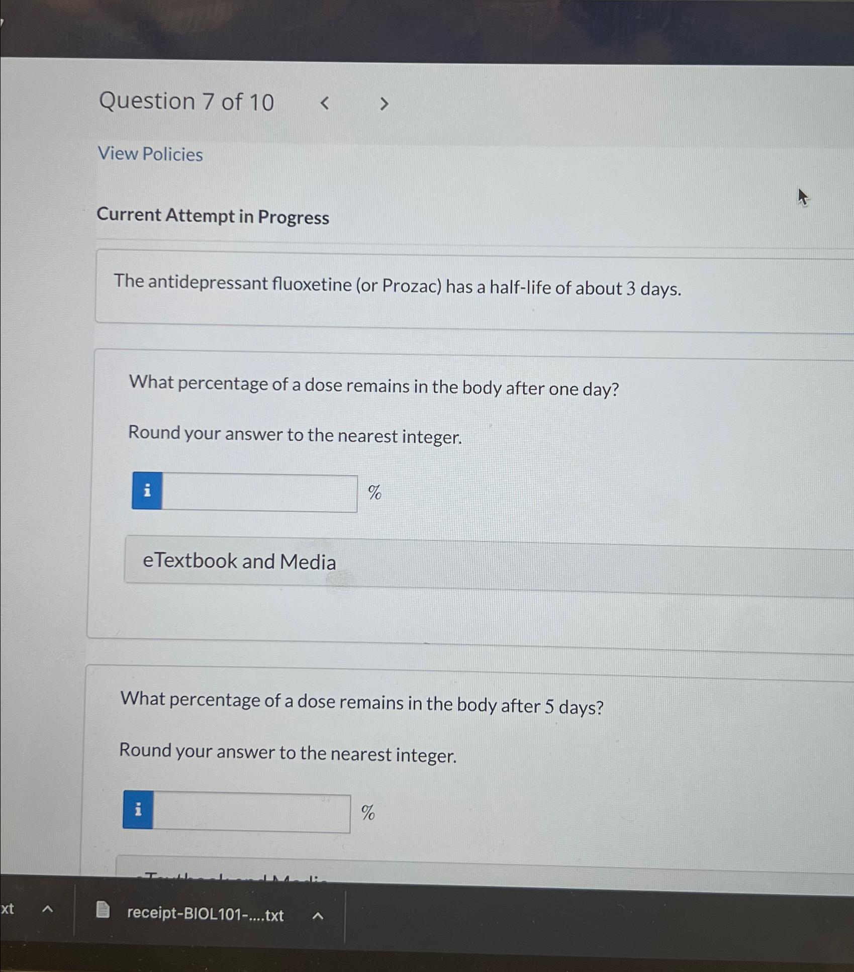 Solved Question 7 ﻿of 10View PoliciesCurrent Attempt in | Chegg.com