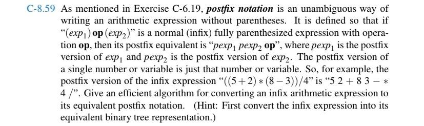 Solved 359 As Mentioned In Exercise C 619 Postfix 