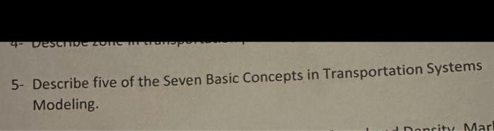 Solved 5- Describe five of the Seven Basic Concepts in | Chegg.com