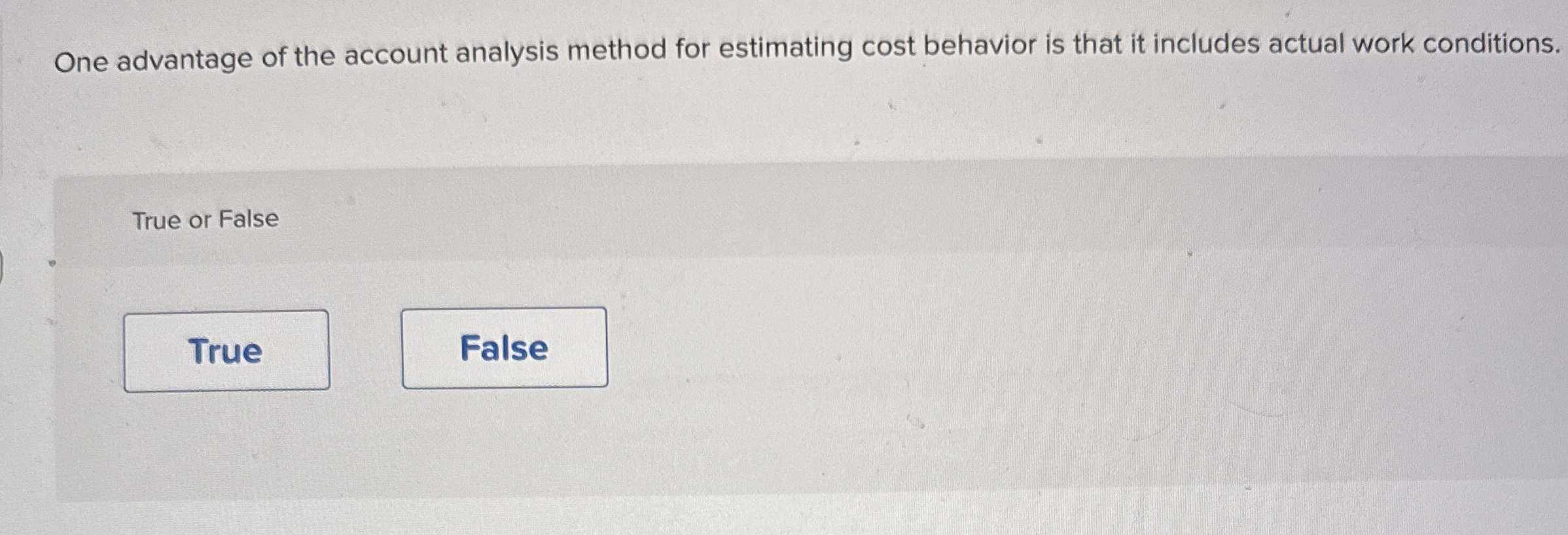 Solved One advantage of the account analysis method for | Chegg.com