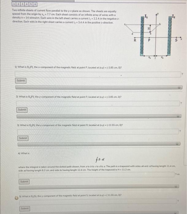 Solved Two infinite sheets of current flow parallel to the | Chegg.com