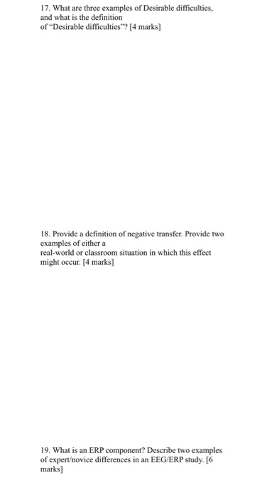 Solved 17. What are three examples of Desirable | Chegg.com