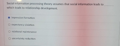 Solved Social information processing theory assumes that | Chegg.com