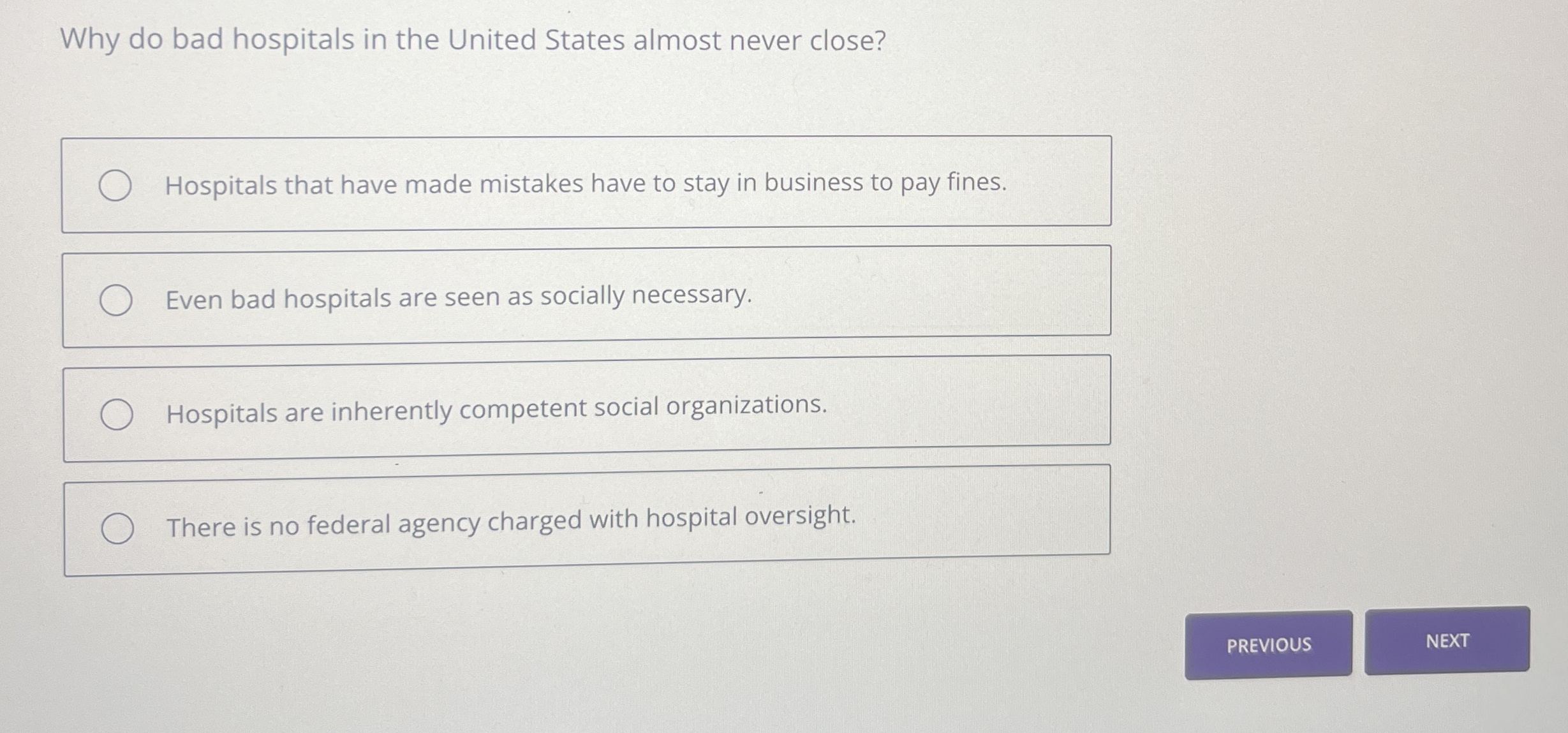 Solved Why do bad hospitals in the United States almost | Chegg.com