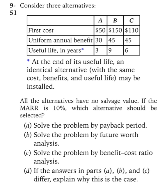 Solved 9- ﻿Consider three | Chegg.com