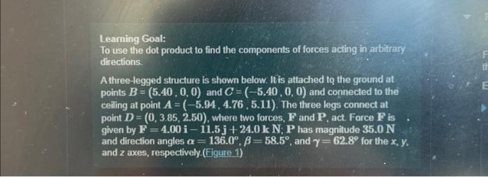 Solved Leaming Goal: To use the dot product to find the | Chegg.com