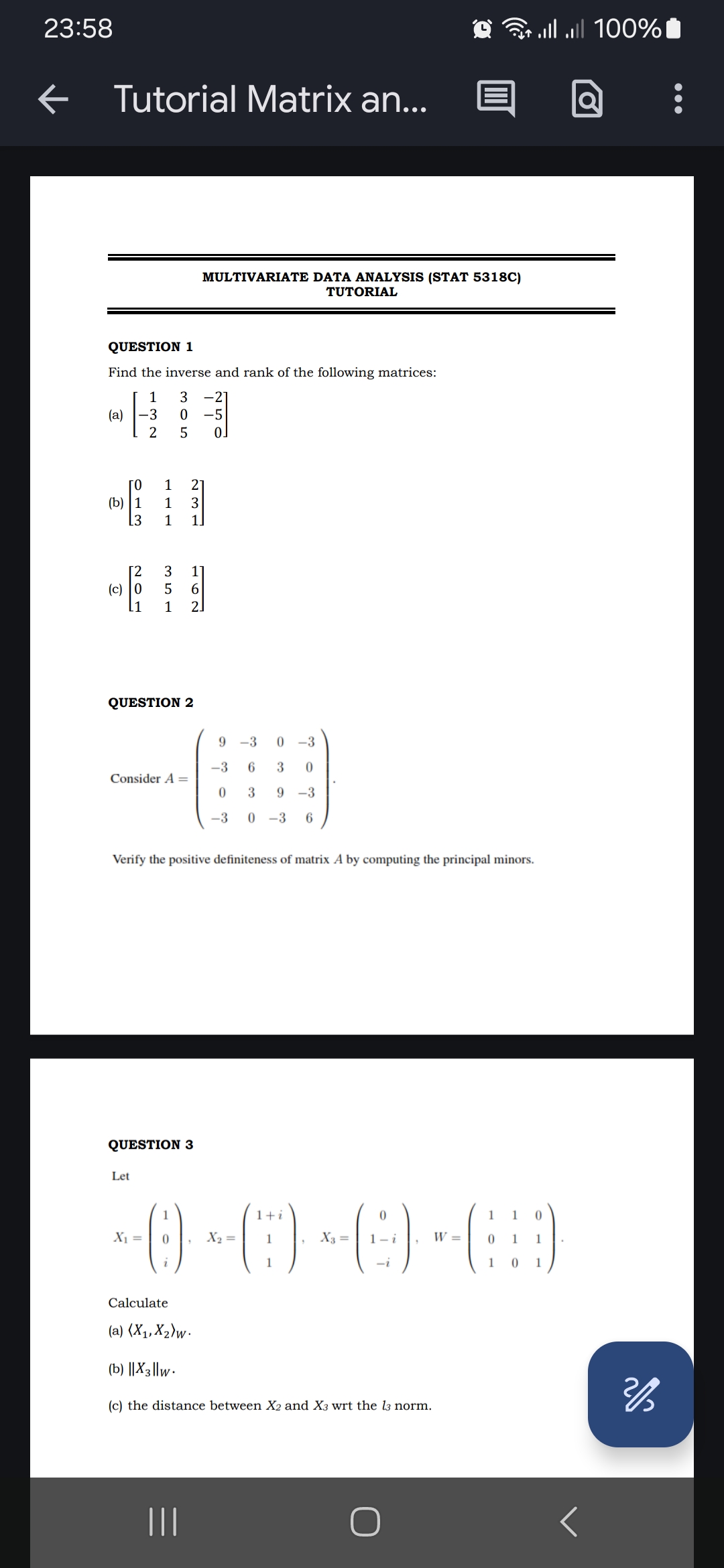 Solved MULTIVARIATE DATA ANALYSIS (STAT | Chegg.com