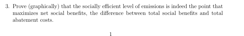 Solved Prove (graphically) ﻿that the socially efficient | Chegg.com