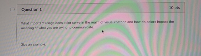 Solved Question 1 10 pts What important usage does color | Chegg.com