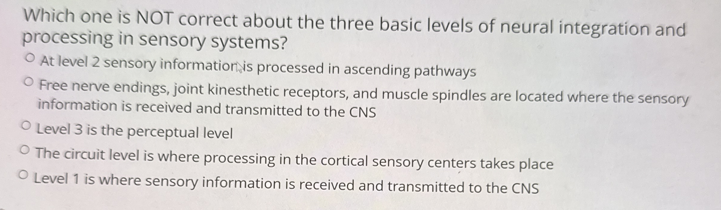 Solved Which one is NOT correct about the three basic levels | Chegg.com