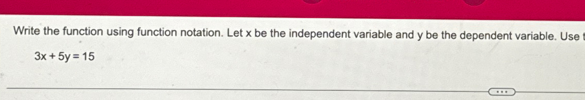 Solved Write The Function Using Function Notation Let X ﻿be