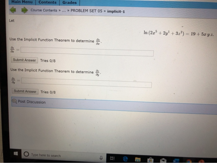 Solved Main Menu Contents Grades Course Contents> ... >> | Chegg.com