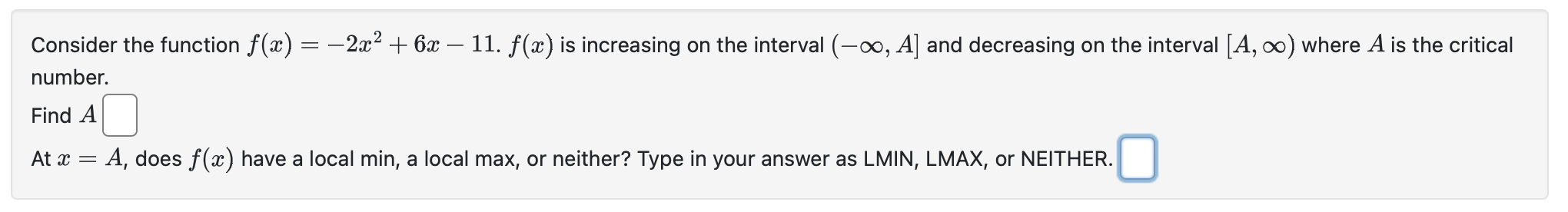 Solved Consider the function f(x)=-2x2+6x-11.f(x) ﻿is | Chegg.com