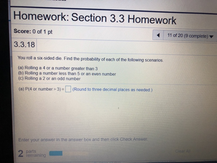 Solved Homework Section 3 3 Homework Score 0 Of 1 Pt 11 Of