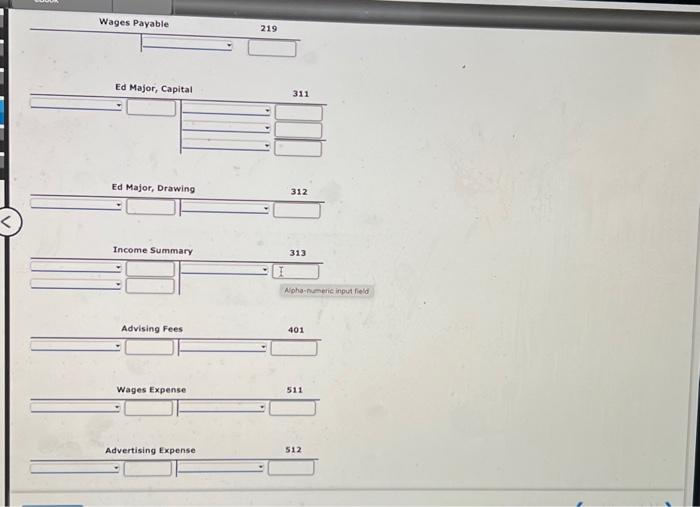 Closing Entries (Net Income) The work sheet for Major | Chegg.com