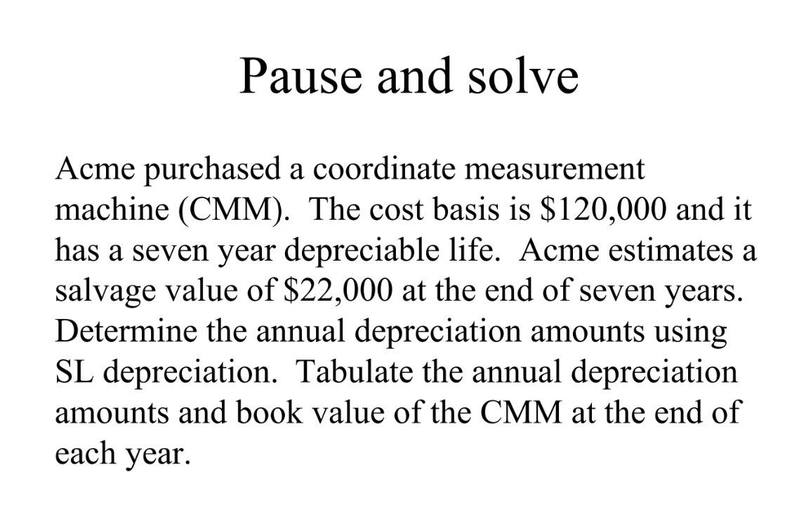 Solved Pause and solveAcme purchased a coordinate | Chegg.com