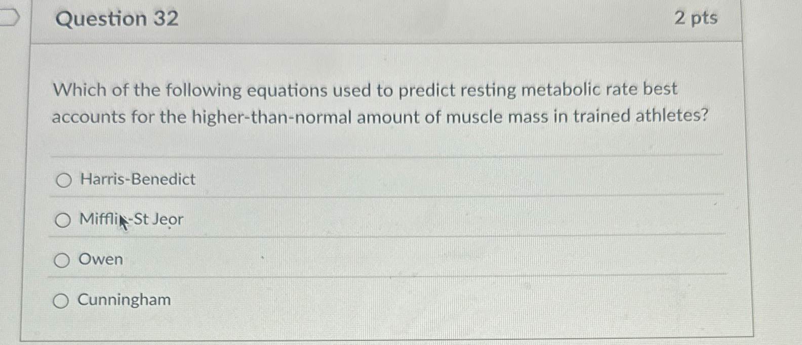 Question 322 ﻿ptsWhich of the following equations | Chegg.com