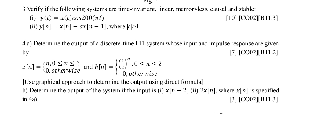 Solved 3 ﻿Verify if the following systems are | Chegg.com