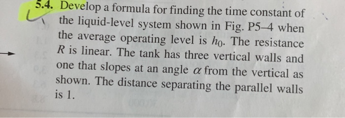 5.4. Develop a formula for finding the time constant | Chegg.com