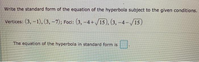Solved The Orbit Of A Comet Is Hyperbolic With The Sun At