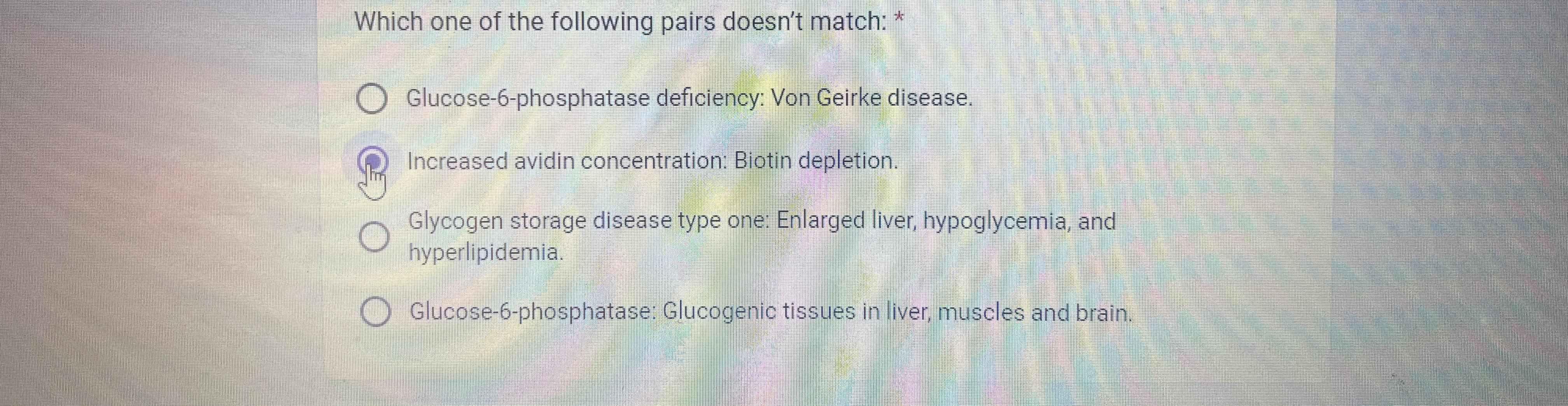 Solved Which one of the following pairs doesn't match: | Chegg.com