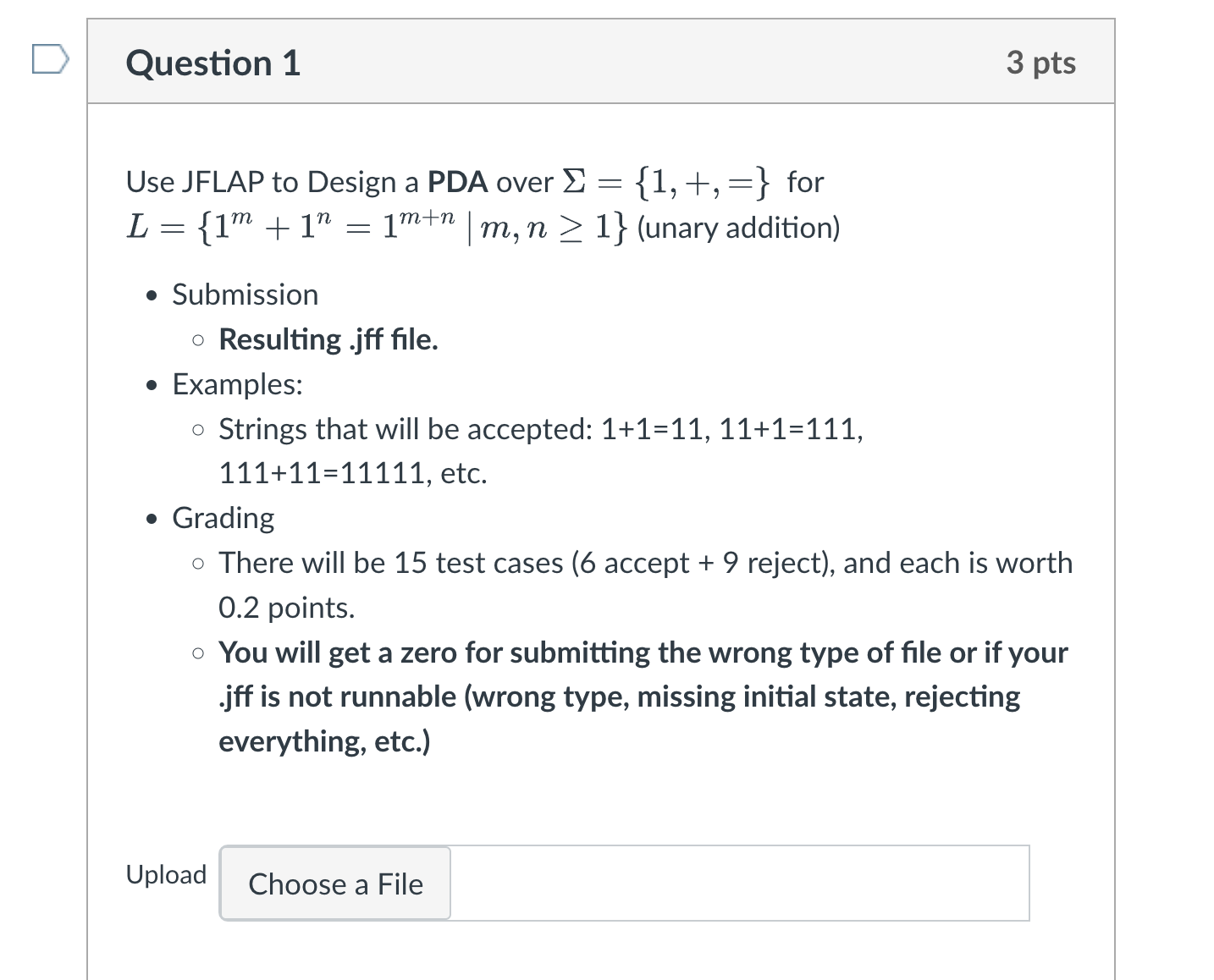 Solved DRAW IT ON JFLAP DO NOT WRITE. Question 1Use JFLAP to | Chegg.com
