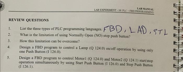 Solved LAB EXPERIMENT-10: PLC-FBD PROGRAMMING LAB MANUAL | Chegg.com