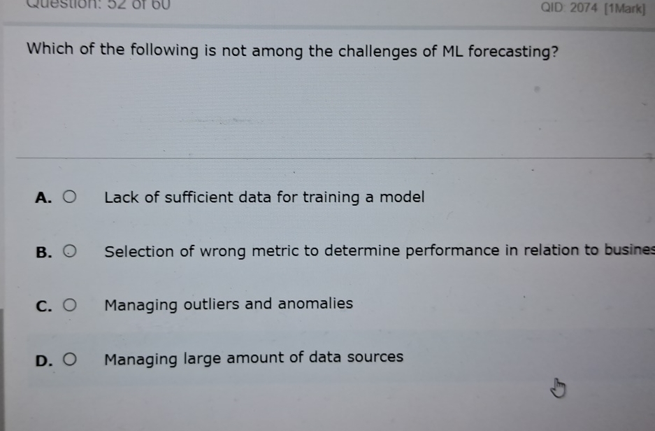 Solved Which of the following is not among the challenges of | Chegg.com