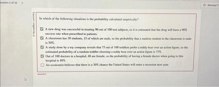 Solved In which of the following situations is the | Chegg.com