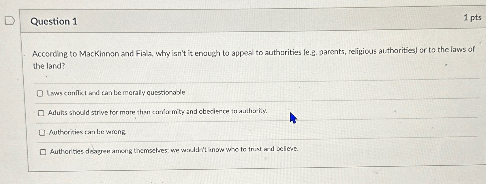 Solved Question 11 ﻿pts CHOOSE ALL THAT APPLYAccording to | Chegg.com