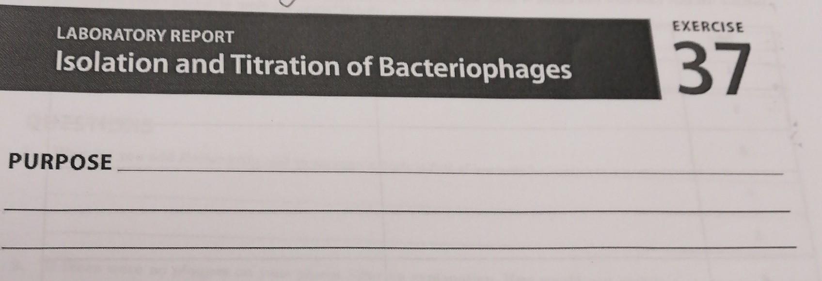 Solved LABORATORY REPORT Isolation and Titration of | Chegg.com