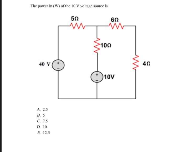 Solved The values of V5, V25, V20 are respectively A. | Chegg.com