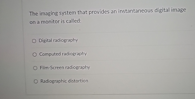 Solved The imaging system that provides an instantaneous | Chegg.com