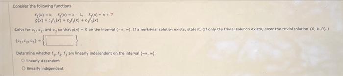 Solved Consider the following functions. | Chegg.com