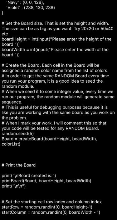 Solved Import Random Function Createboard Description This 