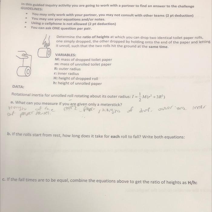 Solved In this guided inquiry activity you are going to work | Chegg.com