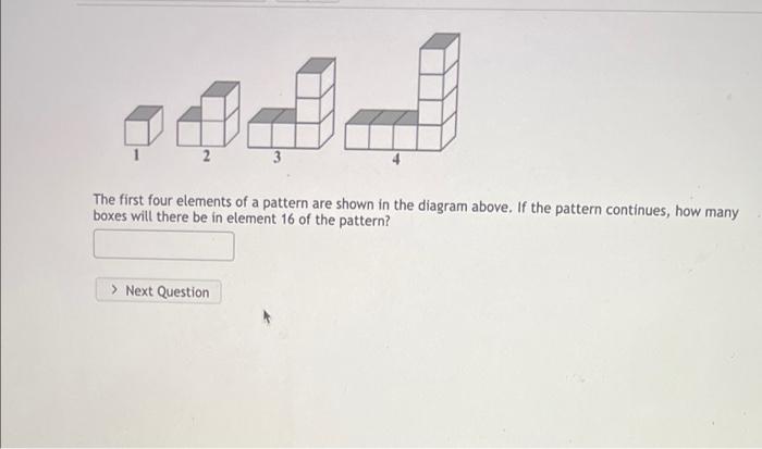 Solved ood 2 The first four elements of a pattern are shown | Chegg.com
