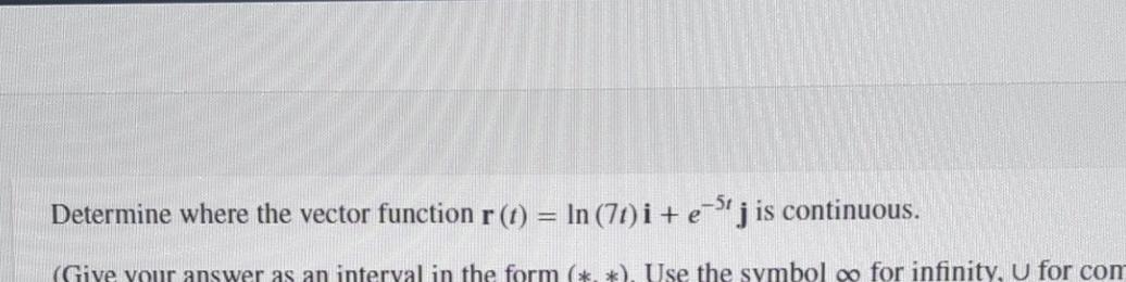 Solved Determine where the vector function | Chegg.com
