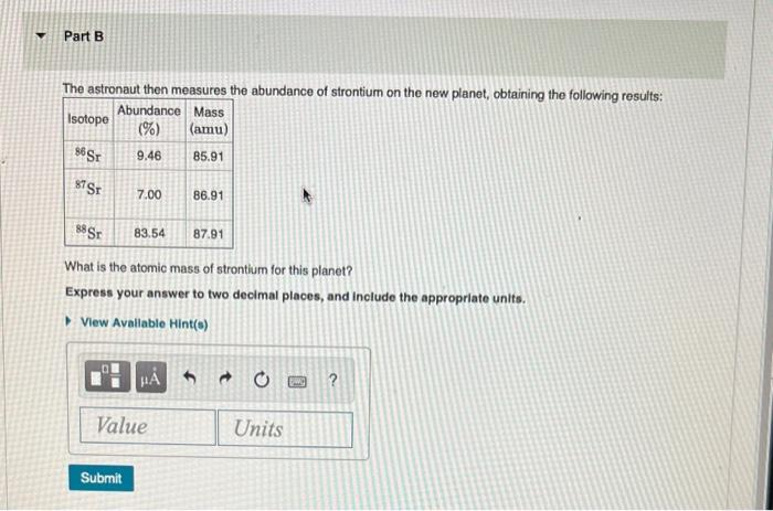 Solved Atomic mass is a weighted average of the masses of | Chegg.com