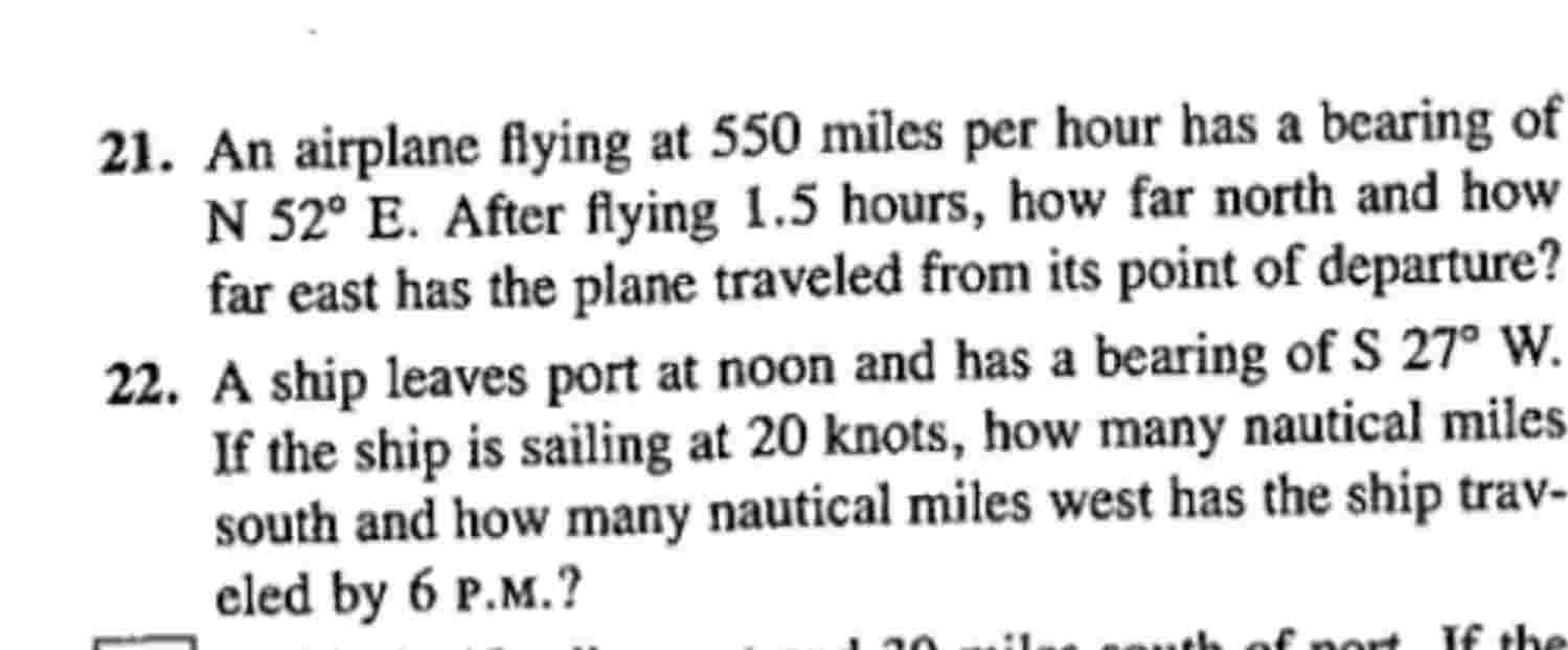 Solved 21. ﻿An airplane flying at 550 ﻿miles per hour has a | Chegg.com