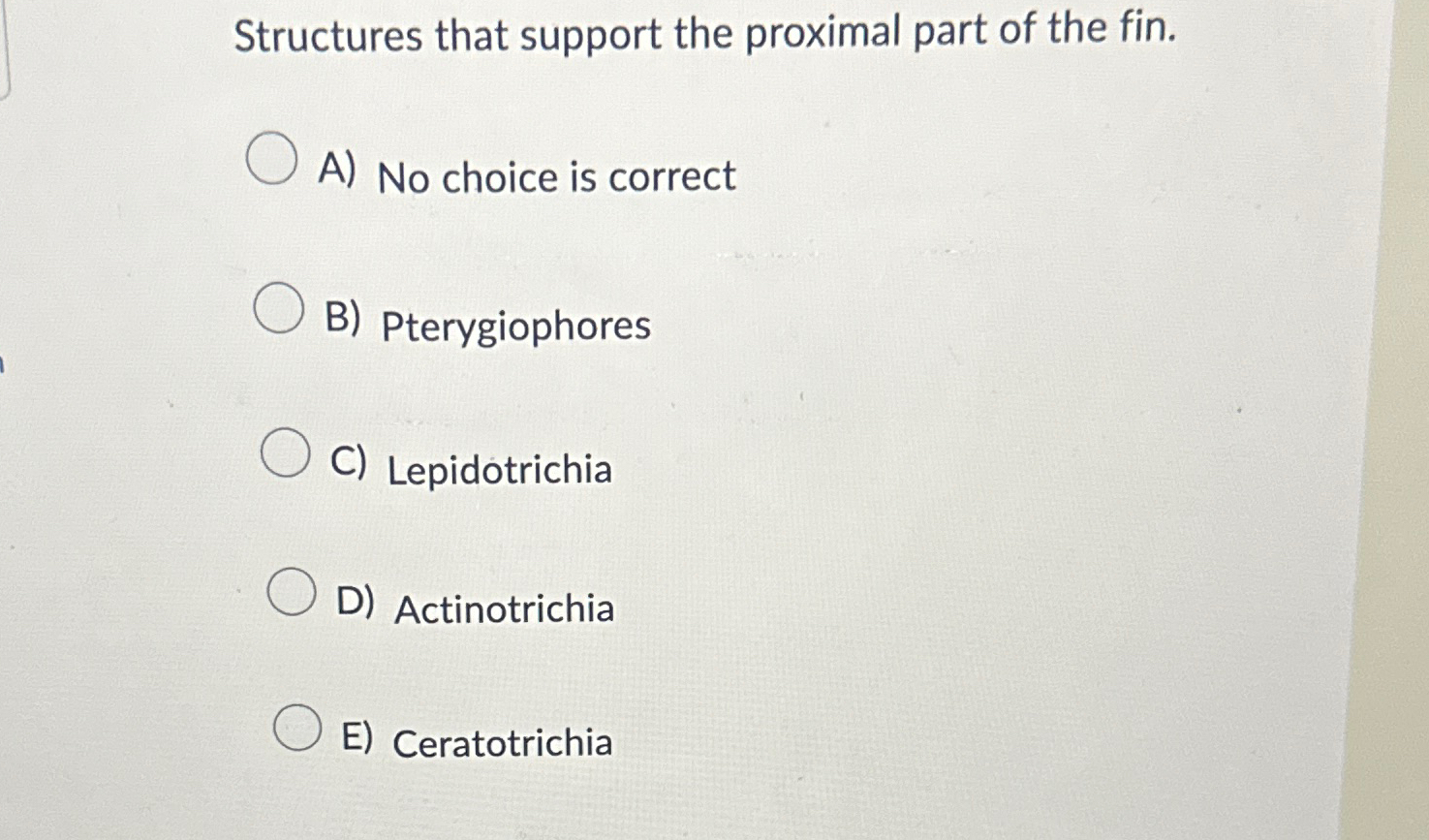 Solved Structures that support the proximal part of the | Chegg.com