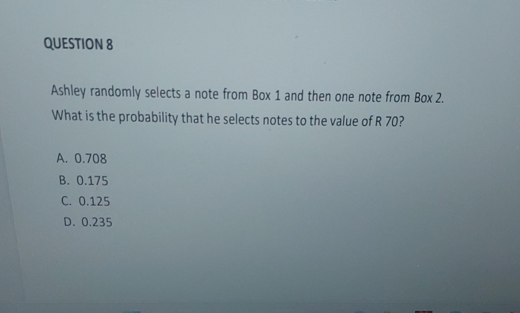 Solved Questions 8 and 9 refer to the problem below. Box 1 | Chegg.com