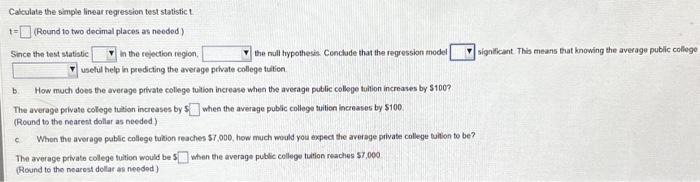 Solved a Conduct a simple linear regression analysis of | Chegg.com