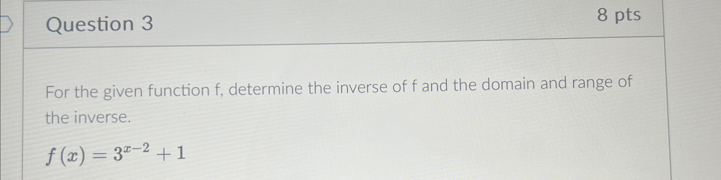 Solved Question 38 ﻿ptsFor the given function f, ﻿determine | Chegg.com