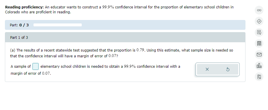Solved Reading proficiency: An educator wants to construct a | Chegg.com